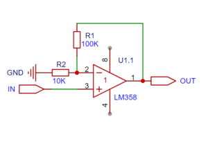 Non-Inverting Amplifier Using LM358 – Tricky Circuit